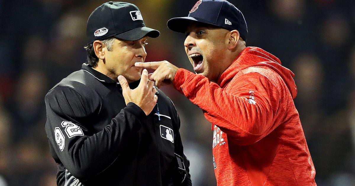 Alex Cora Ejected From Game 1 Of ALCS By Home Plate Umpire James Hoye ...