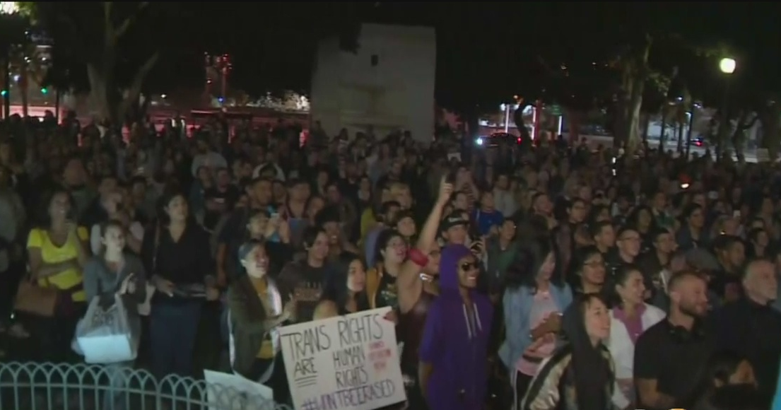Transgender Advocates Rally Against Trump In Downtown LA - CBS Los Angeles