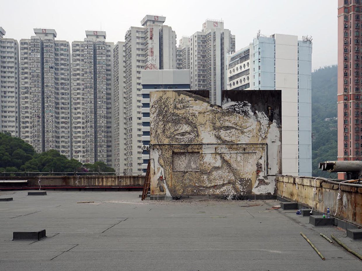 The chiseled portraits of street artist Alexandre Farto a.k.a. Vhils