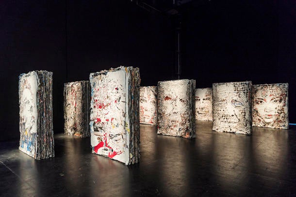 The chiseled portraits of street artist Alexandre Farto a.k.a. Vhils