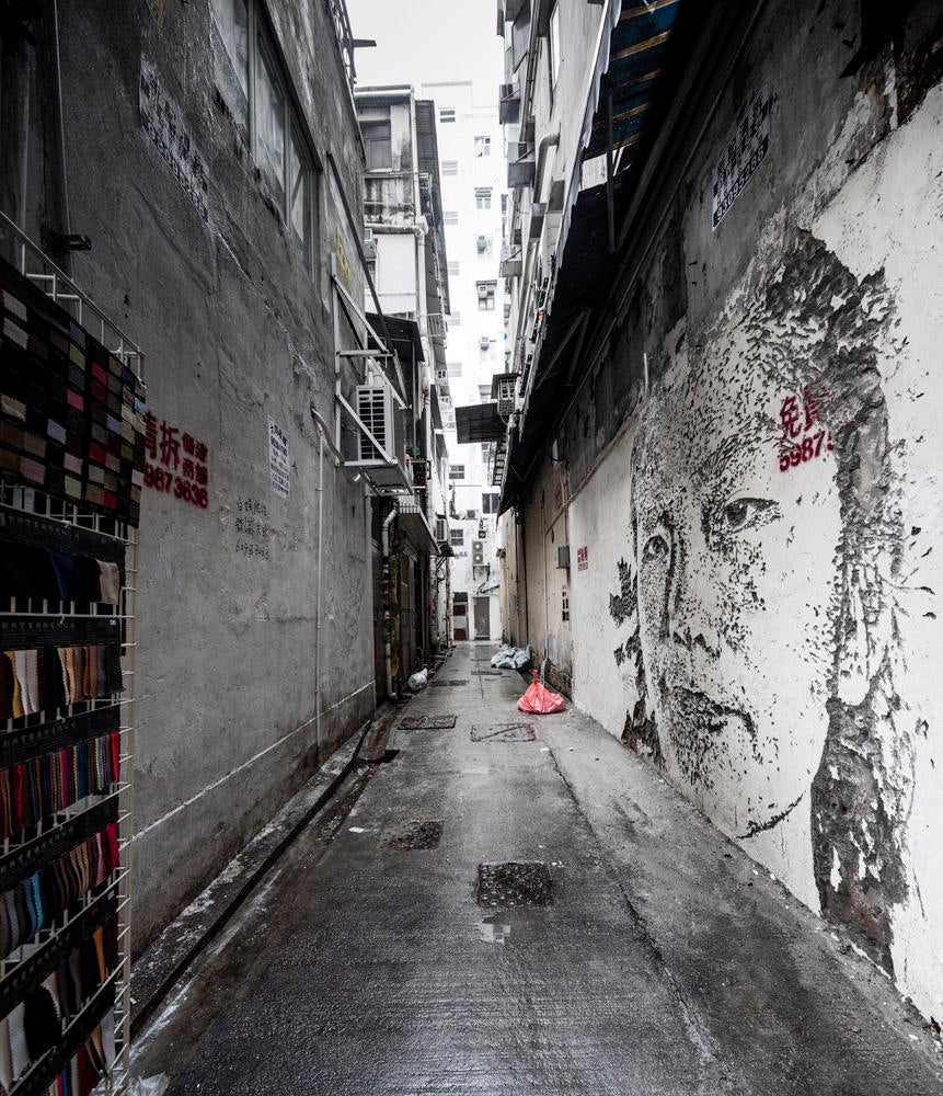 The chiseled portraits of street artist Alexandre Farto a.k.a. Vhils