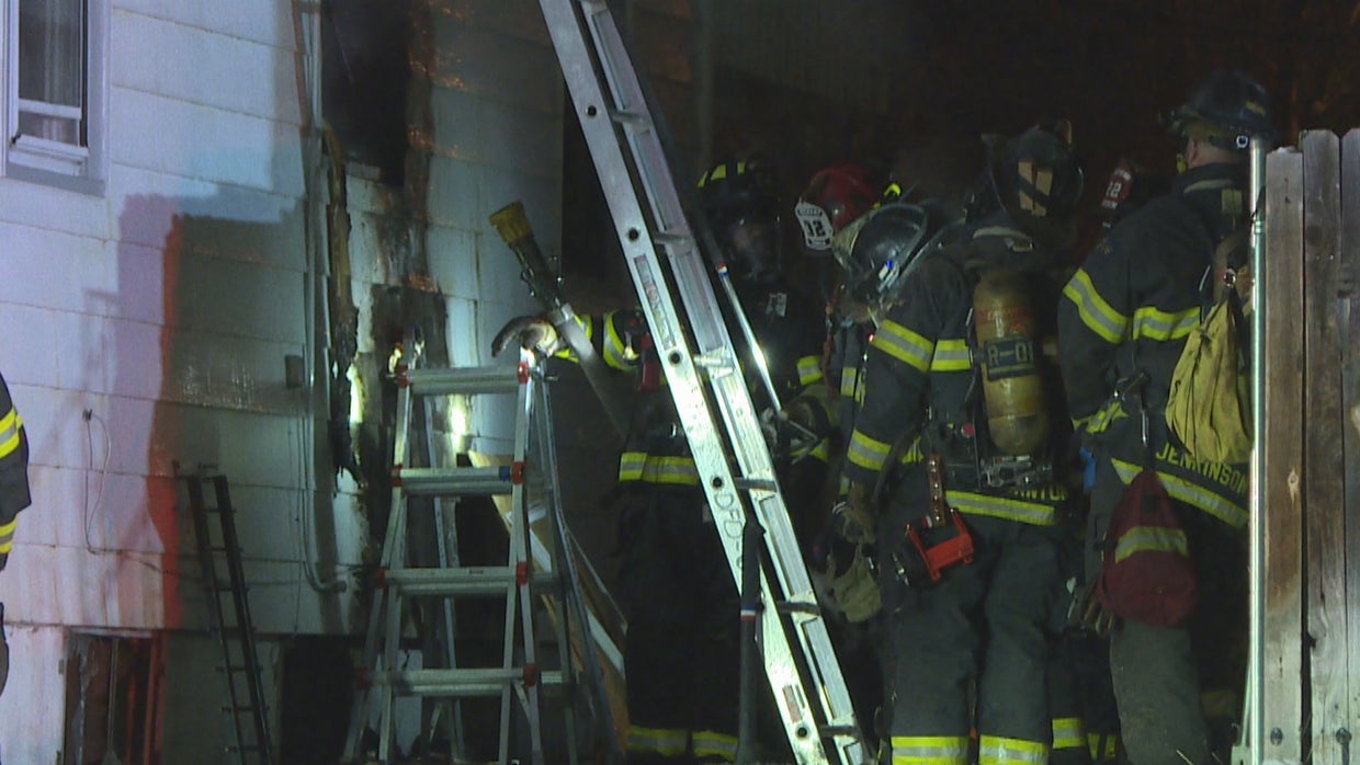 Firefighters Escape Burning Home After Floor Collapses - CBS Colorado