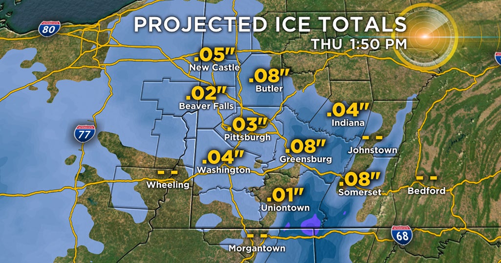 Winter Storm Expected To Bring Freezing Rain, Snow To Western Pa. - CBS ...