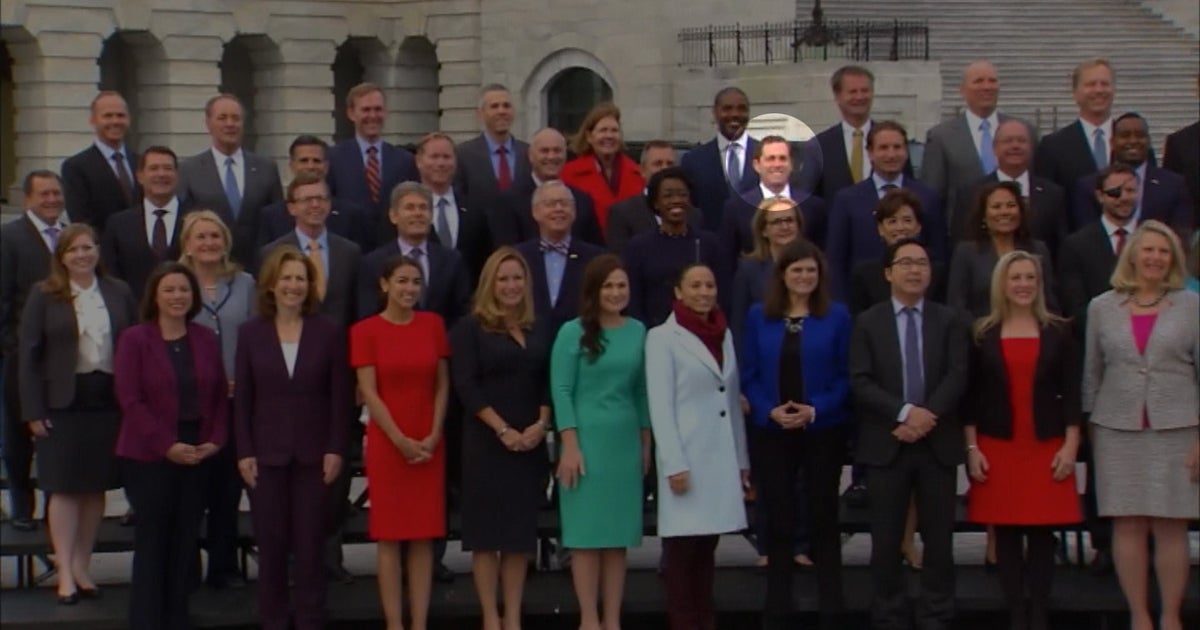 Jason Crow Poses With New Congressional Leaders In Class Photo - CBS ...