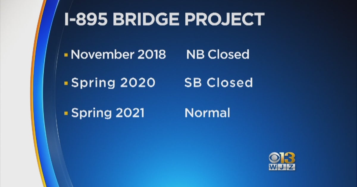 Northbound Exits On I-895 Close, Beginning MDTA's Bridge Project - CBS ...