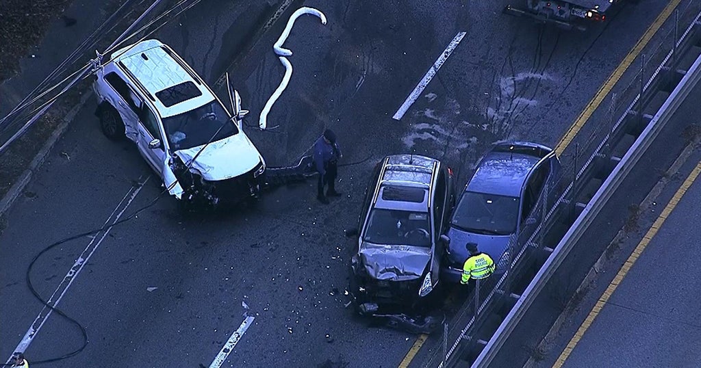 Heavy Delays On Route 9 After 3-Car Crash - CBS Boston