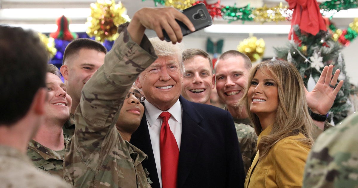 Trump makes surprise Christmas visit to Iraq to meet with troops - CBS News