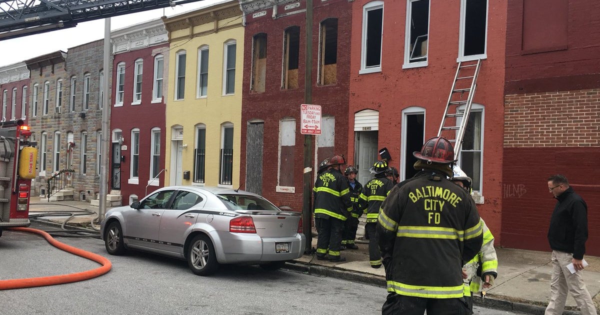 Man In Critical Condition After Baltimore Rowhome Fire - CBS Baltimore