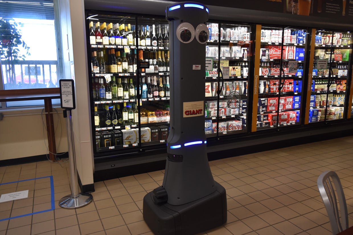 "Marty" the robot ready to roll at some Stop & Shop, Giant Food and ...