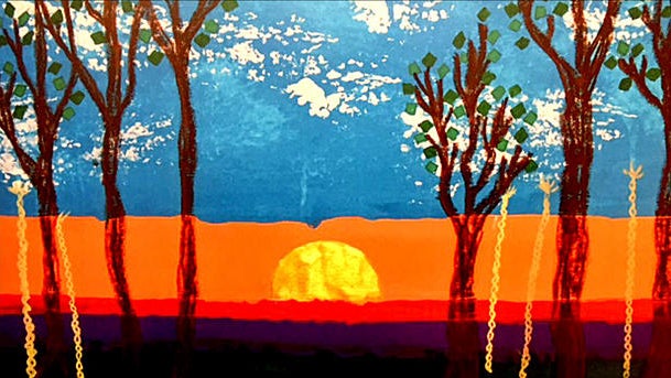 Here comes the sun! "Sunday Morning" sun art