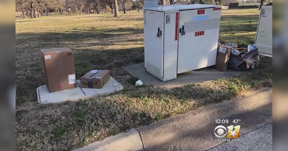 Amazon Packages Undelivered, Left On Side Of Road In Arlington - CBS Texas