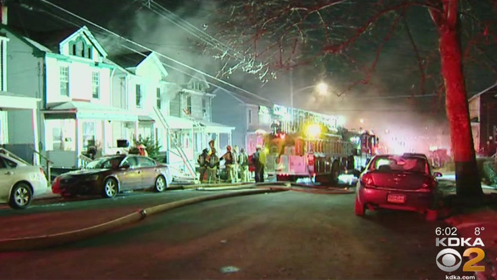 Firefighters Battle Flames, Cold In Homestead Overnight - CBS Pittsburgh