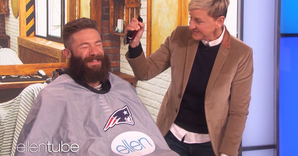 Julian Edelman's Beard Is Gone, Thanks To Ellen DeGeneres - CBS Boston