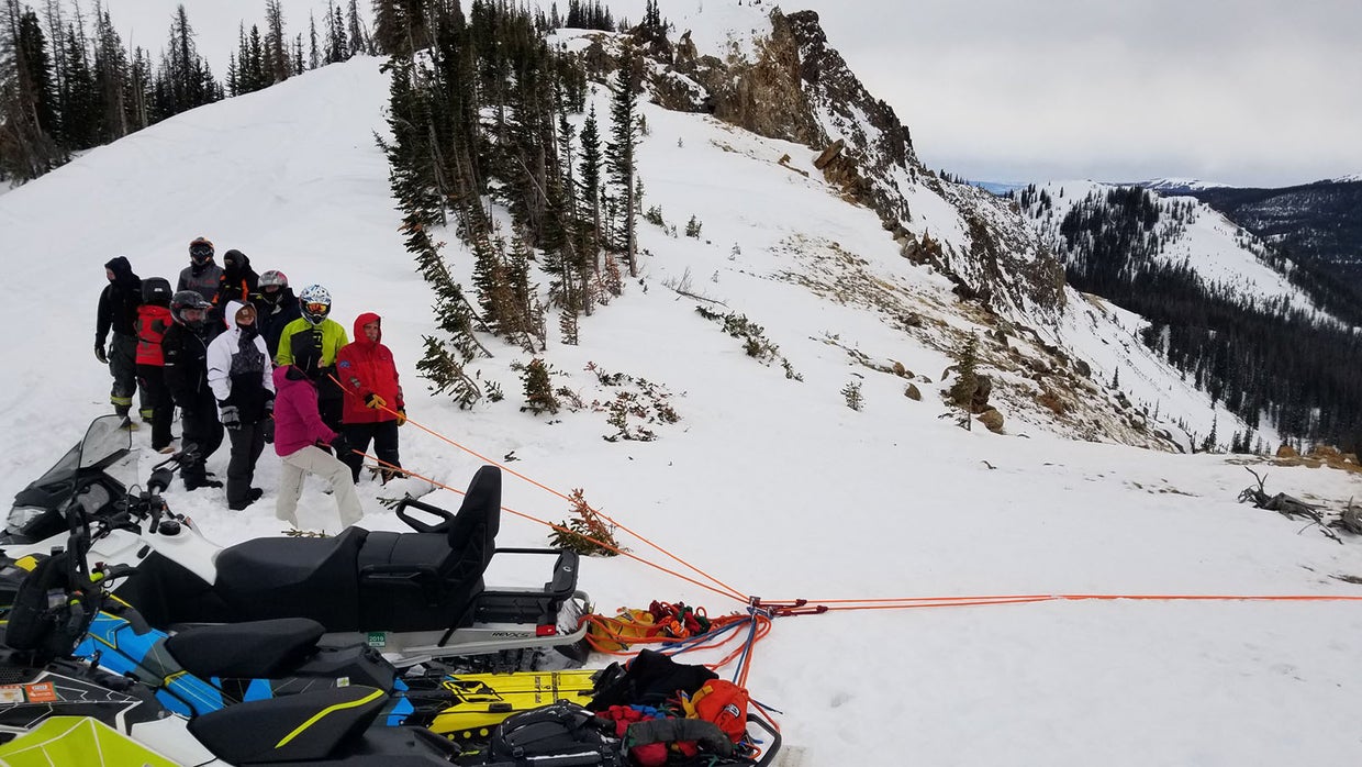 Snowmobiler Seriously Injured After Driving 150 Feet Off Cliff - CBS ...