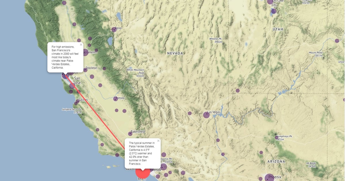 Interactive Map Shows Affect Of Climate Change On U.S. Cities In 2080 ...