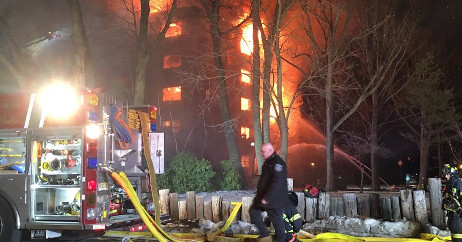 Residents Rescued After Fast-Moving Fire Rips Through Apartment ...
