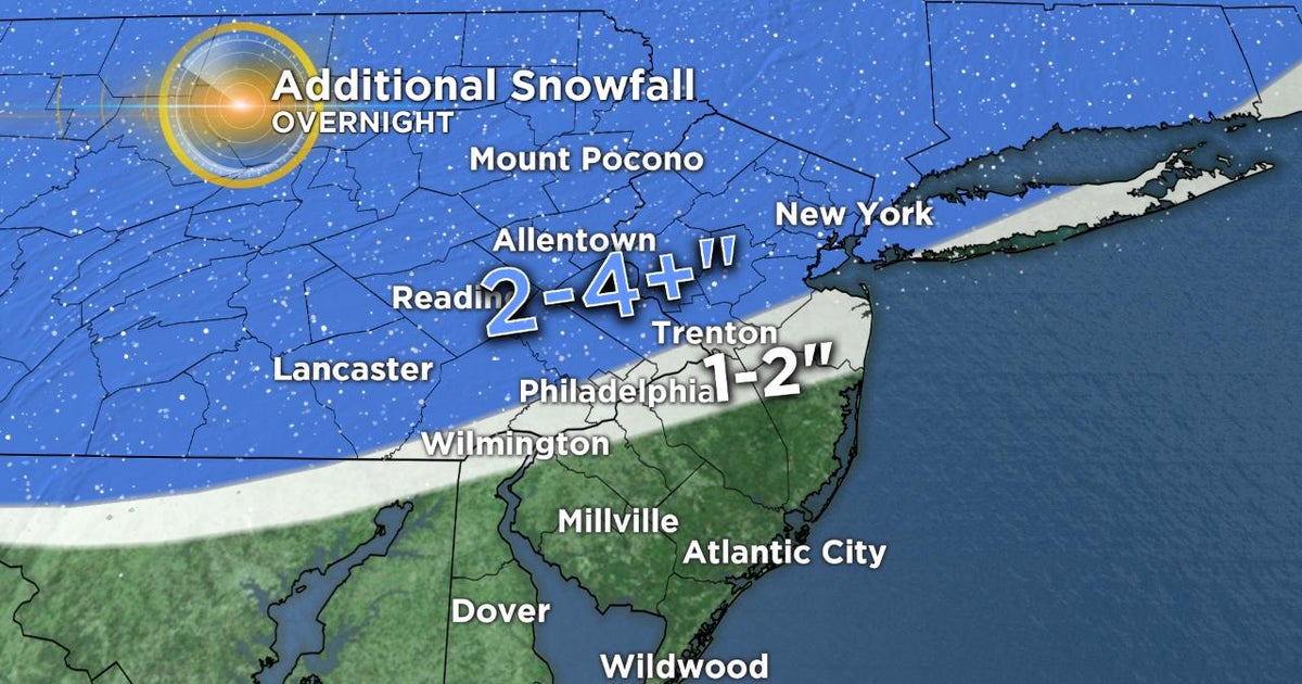 Philadelphia Weather: Tracking The Rest Of The Winter Storm - CBS ...
