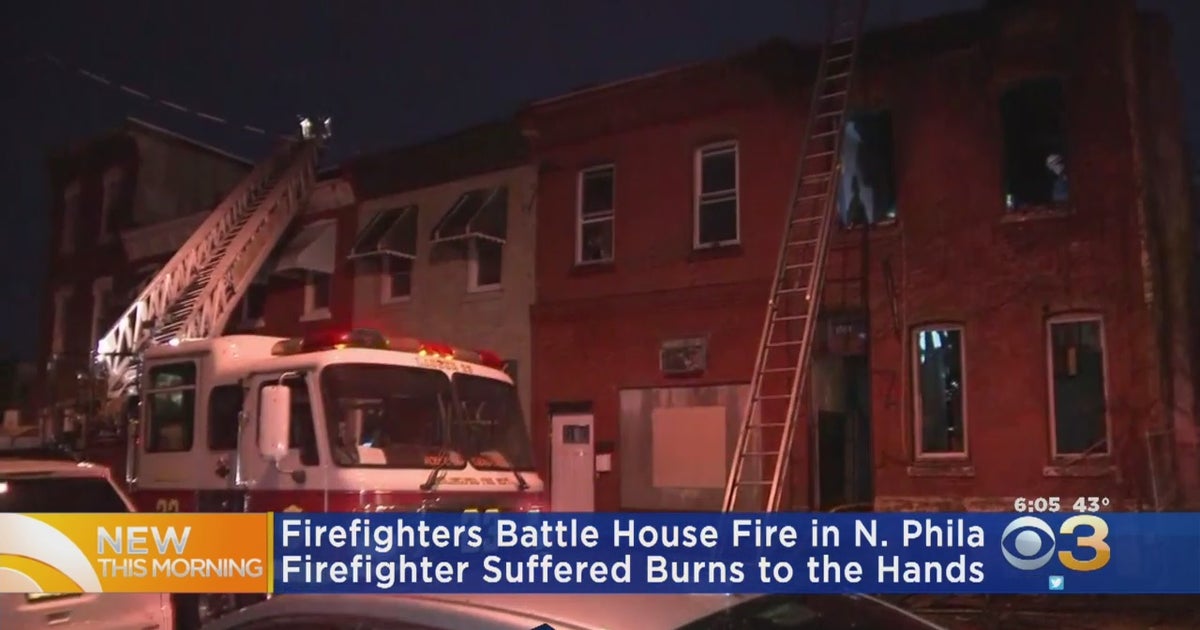 Firefighter Injured Battling House Fire In North Philadelphia - CBS ...