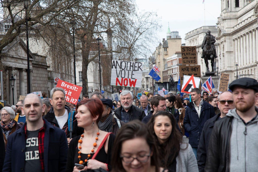 Anti-Brexit protesters demand new vote in London - CBS News