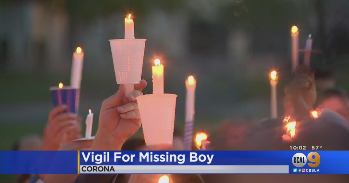 Candlelight Vigil Held For Missing 8-Year-Old Corona Boy - CBS Los Angeles