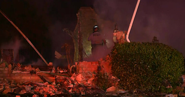 Explosion And Fire Levels Home In Rural Tarrant County - CBS Texas