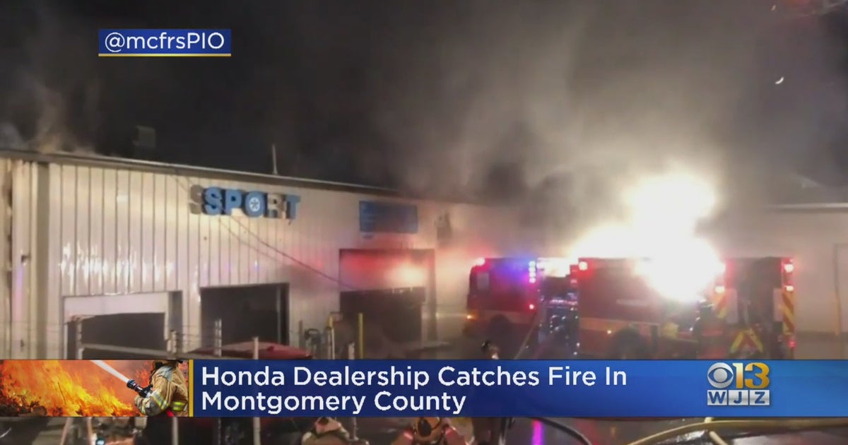 Honda Dealership Catches Fire In Montgomery County - CBS Baltimore