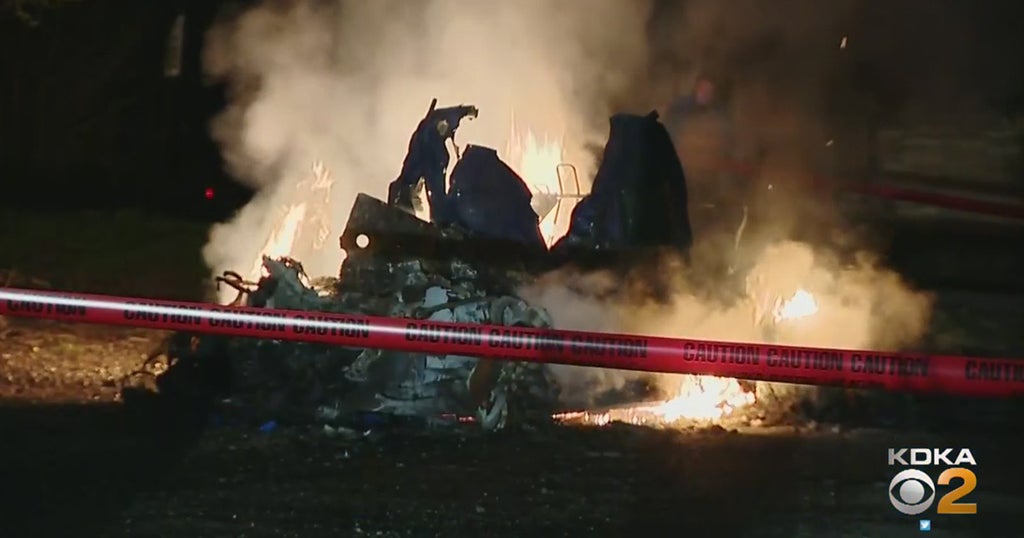 Tesla Vehicle Bursts Into Flames, Burns For Hours In Monroeville - CBS ...