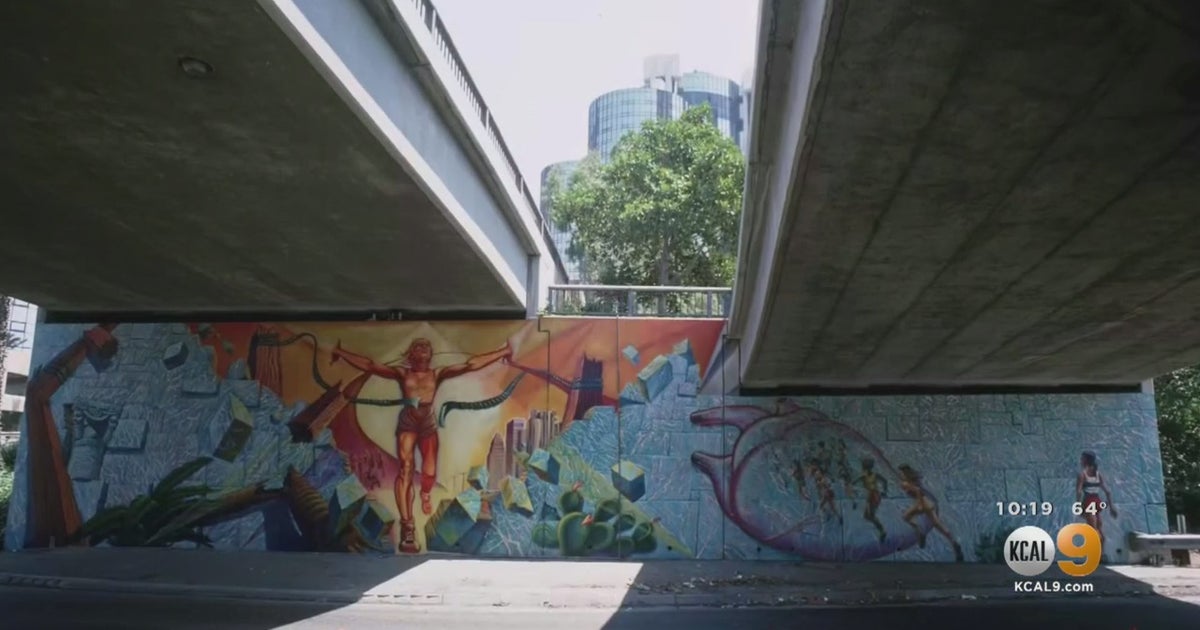 Historic Mural In Downtown LA Painted Over - CBS Los Angeles