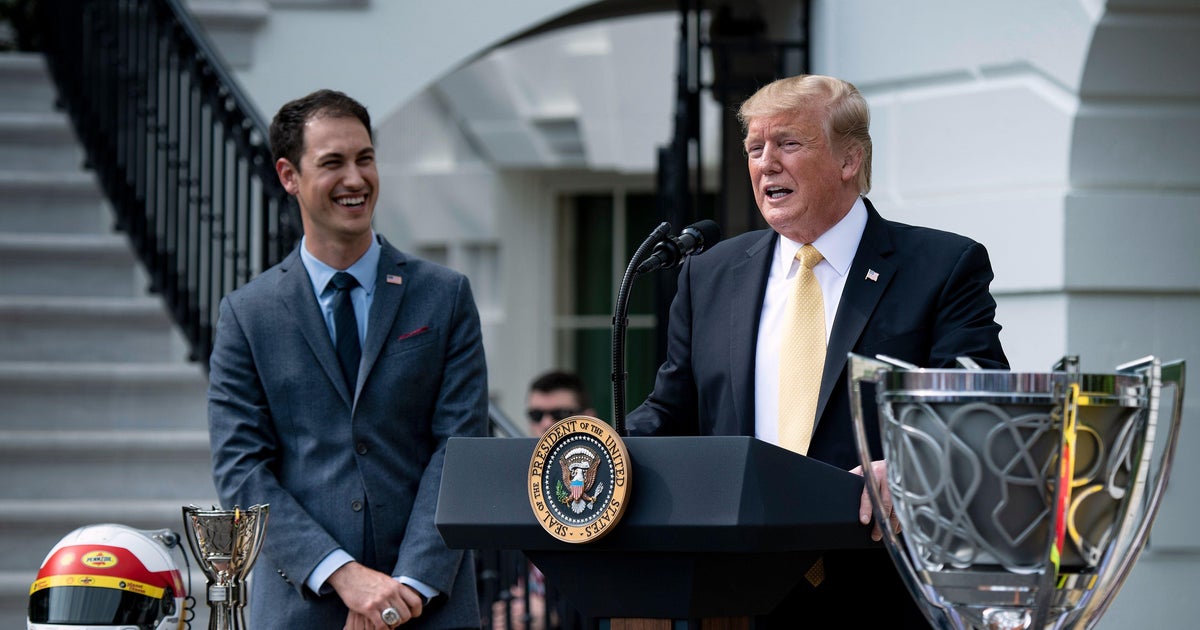 NASCAR champion Joey Logano honored at White House - CBS News