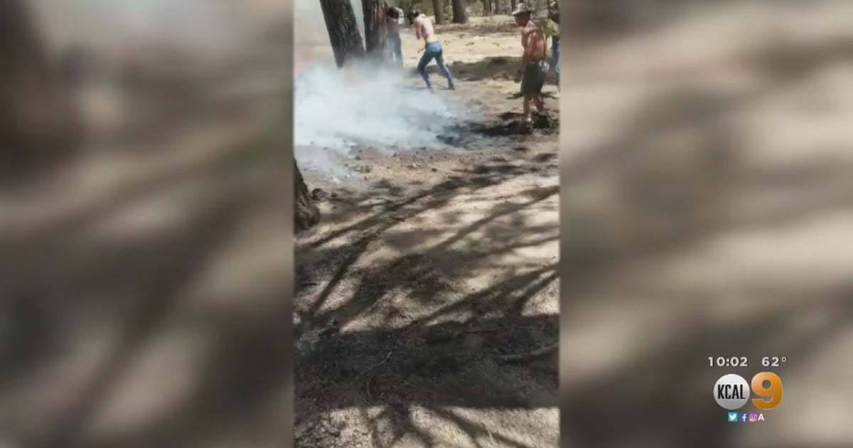 Rock Climbers Put Out Fire Near Big Bear - CBS Los Angeles