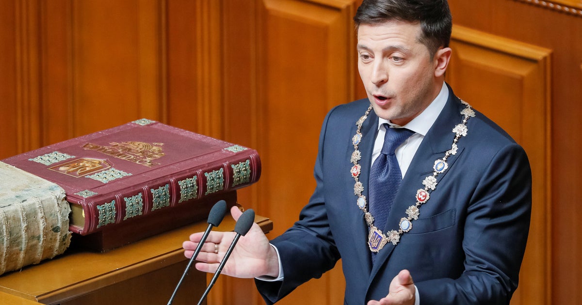 Ukraine's new president sworn in, disbands Parliament - CBS News