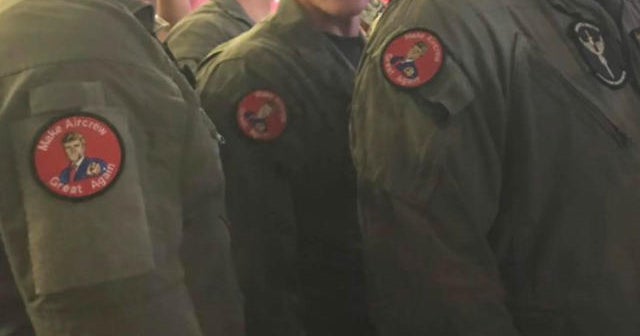 Troops wore MAGA-inspired patches at Trump speech - CBS News