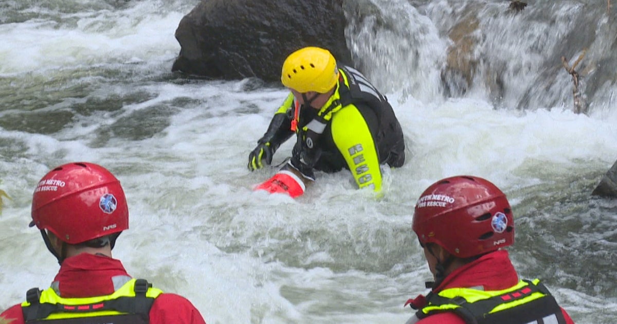 Fire Crews Jump In For Swift Water Rescue Training - CBS Colorado