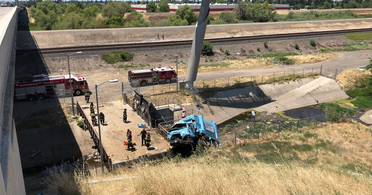Garbage Truck Crashes Off I-80 Near Northgate Boulevard - Good Day ...
