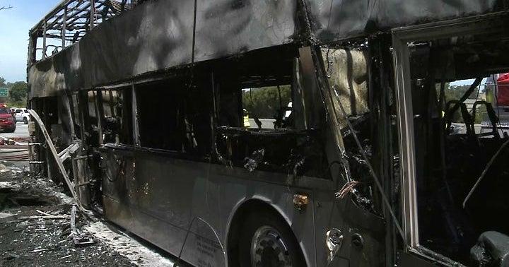 Burning Apple Commuter Bus Sparks Interstate 280 Wildfire Near Portola ...