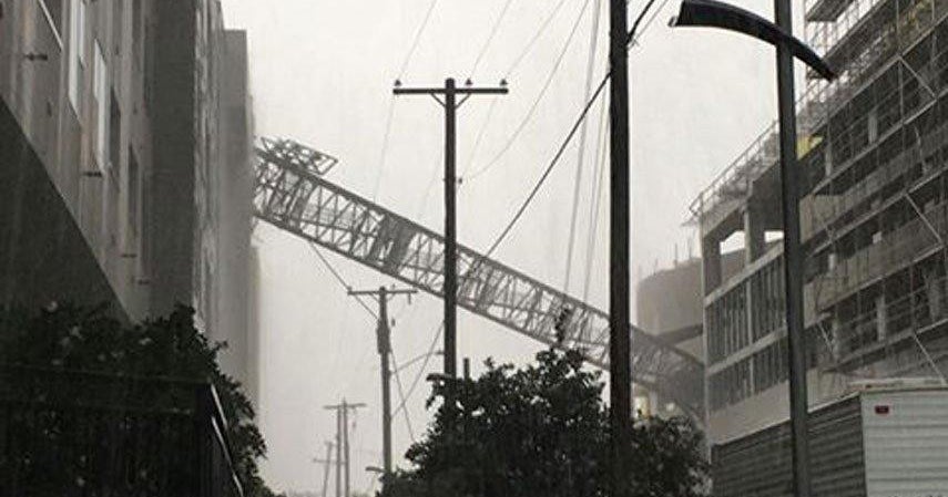 Dallas crane collapse: One person dead when severe weather causes crane ...