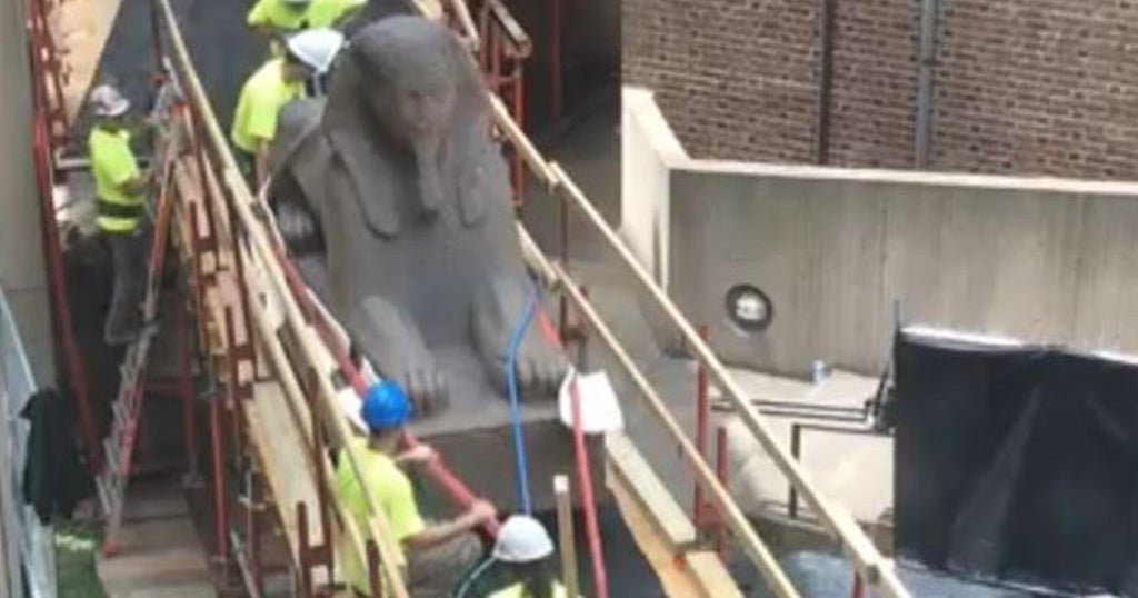 25,000-Pound Sphinx Moving For First Time In Nearly 100 Years - CBS ...
