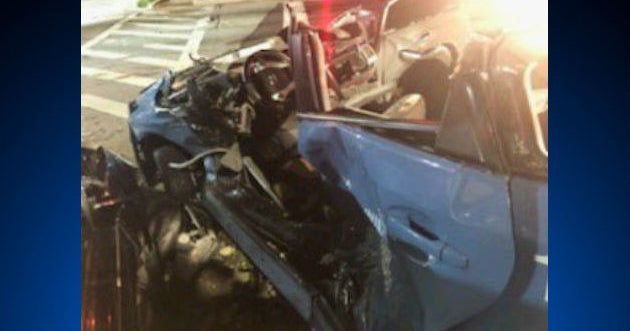 Two Men Injured In Serious Baltimore County Car Crash - CBS Baltimore