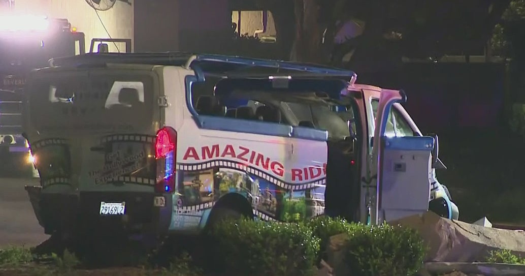 Tour Bus Driver Suspected Of DUI After Van Crash Injures 8 - CBS Los ...