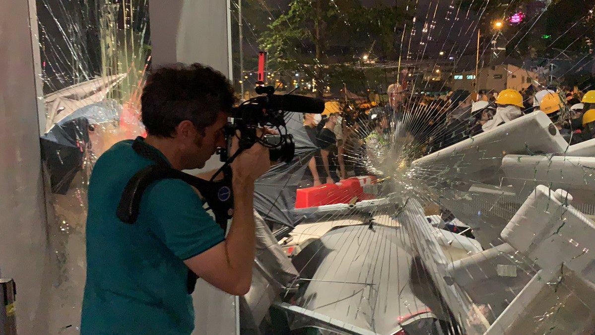 Hong Kong protests: Demonstrators storm Beijing-backed legislature ...