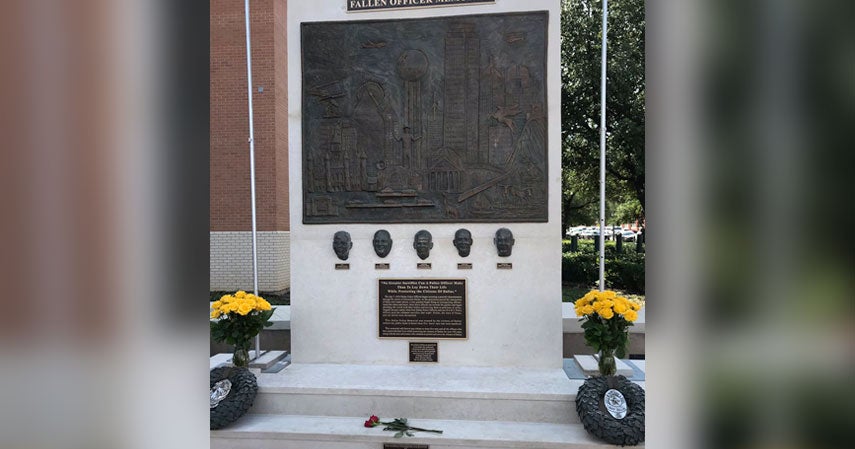 Police Unveil Memorial In Honor Of 5 Dallas Officers Who Died In July ...