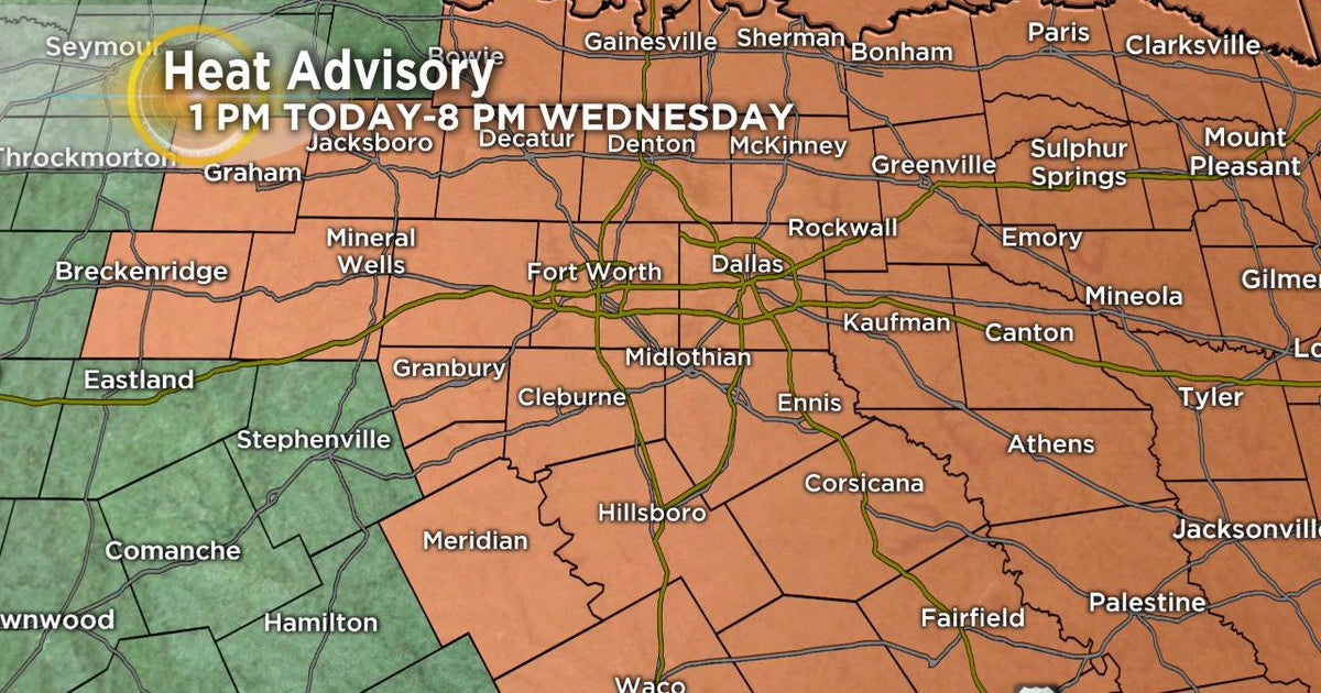 DFW Weather: Heat Advisory Tuesday, Wednesday With Feels-Like ...