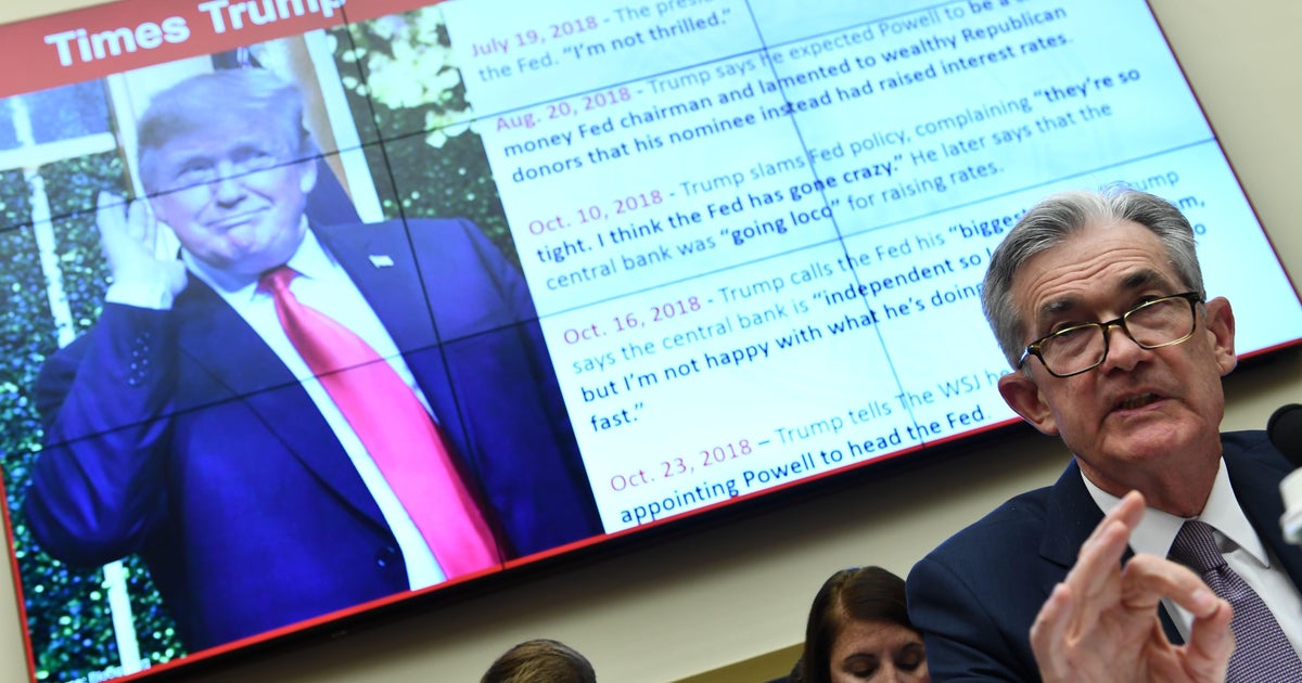 Jay Powell disagrees with Donald Trump on nearly everything - CBS News