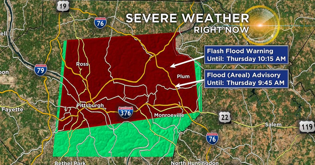 Pittsburgh Weather: Flash Flood Warning Issued As Heavy Downpours Cause ...
