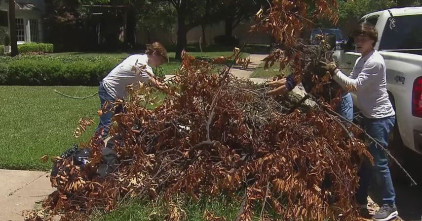 High School Students Help Clean Up Storm Debris From 'Thousands' Of ...