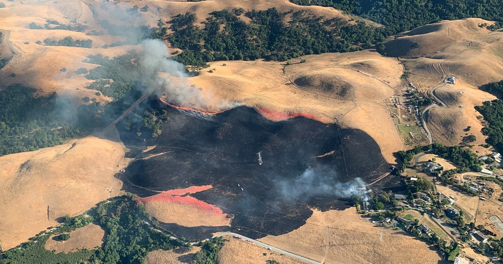 80-Acre Santa Clara County Grass Fire 65 Percent Contained - CBS San ...