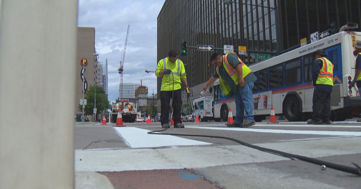 New Crosswalks Are Part Of Denver's 'Vision Zero' - CBS Colorado