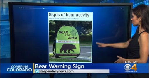 New Signs In Aspen Monitor Bear Activity - CBS Colorado