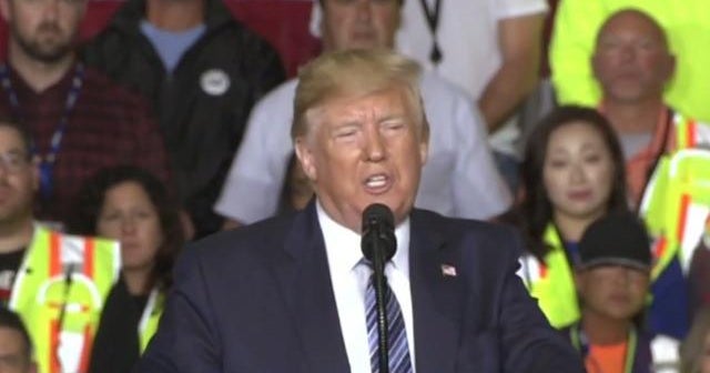 Trump touts energy policies at natural gas plant - CBS News