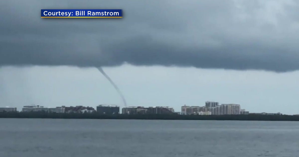 VIDEO: Waterspout Forms Near Virginia Key - CBS Miami